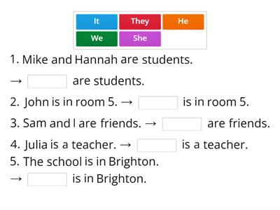 Subject pronoun - Recursos de ensino