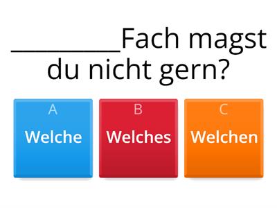 Welche welches welcher - Unterrichtsmaterialien