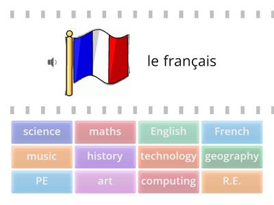 French Les matieres scolaires - Teaching resources