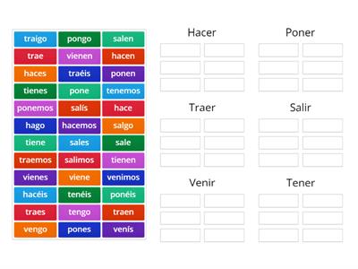 Verb tener and venir - Teaching resources