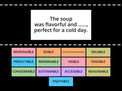 Able ible adjective - Recursos didácticos