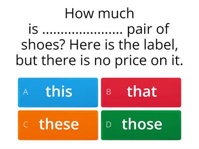 Demonstrative - Teaching resources