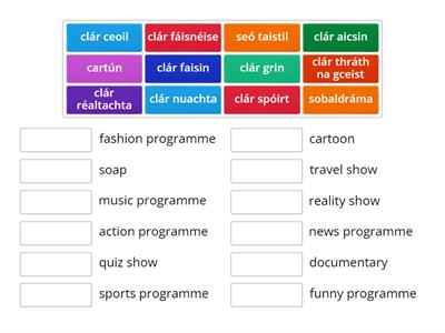Clár teilifís - Teaching resources