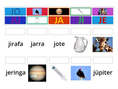 Sílabas ja je ji jo ju - Recursos didácticos