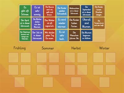 Jahreszeiten monate wochentage - Unterrichtsmaterialien