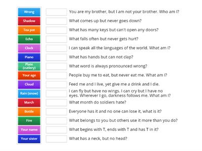 Riddles - Teaching resources