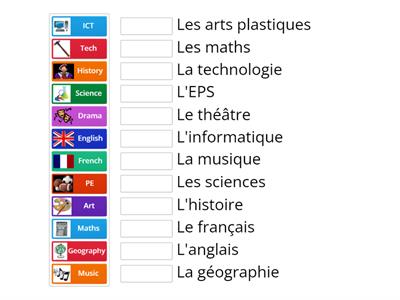 French School subjects fill gaps - Teaching resources