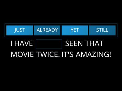 Present perfect Yet already just - Teaching resources