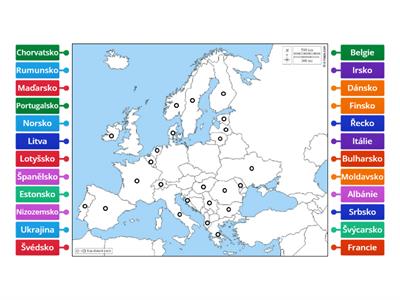 Evropské státy kolo - Výukové zdroje