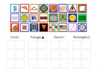 Shapes Sort - Teaching resources