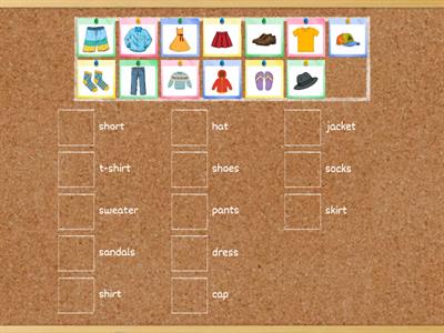 Vocabulary Clothes - Recursos didácticos