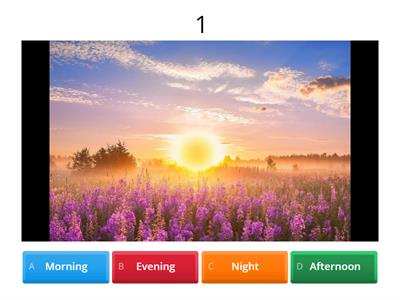 Morning afternoon evening night - Recursos de ensino