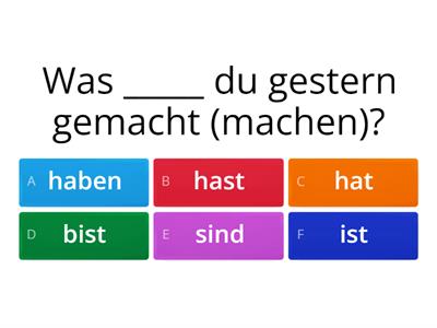 Perfekt mit sein - Unterrichtsmaterialien