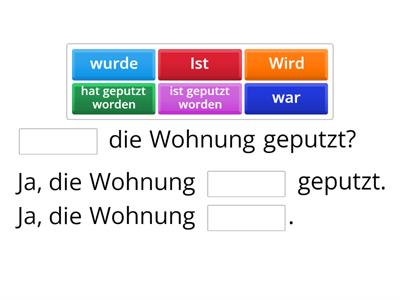 Zustandspassiv vorgangspassiv - Unterrichtsmaterialien