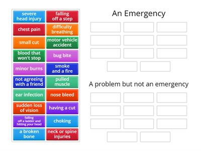 Emergency - Teaching resources