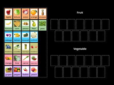 Fruits and vegetables matching pairs - Teaching resources