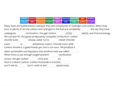 Combustion - Teaching resources