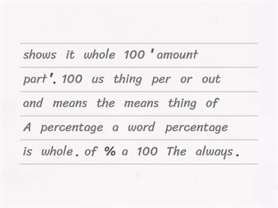 Percentage - Teaching resources