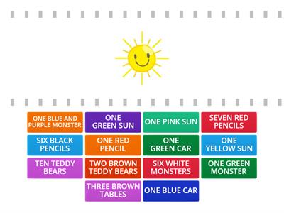 Numbers colours and objects - Recursos didácticos
