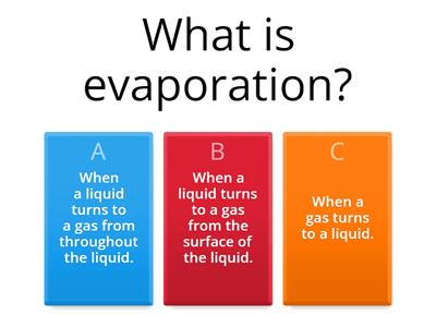 Evaporation - Teaching resources