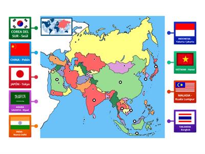 Mapa de asia - Recursos didácticos