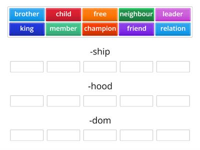 Ness ship dom suffixes - Учебные ресурсы