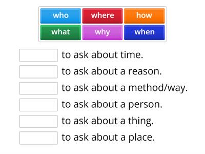 Wh questions - Recursos didácticos