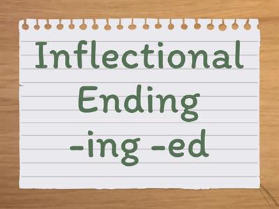 Inflectional endings - Teaching resources