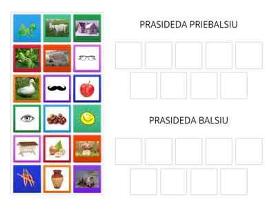 Priebalsiai ir balsiai - Mokymo ištekliai