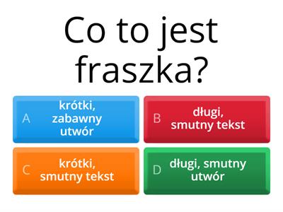Fraszki - Materiały dydaktyczne