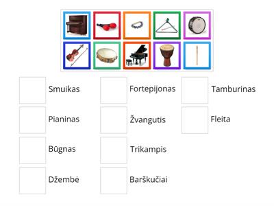 Muzikiniai instrumentai - Mokymo ištekliai