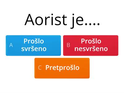 Aorist imperfekt pluskvamperfekt - Nastavne aktivnosti