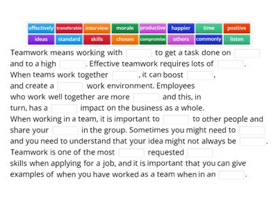 Teamwork - Teaching resources