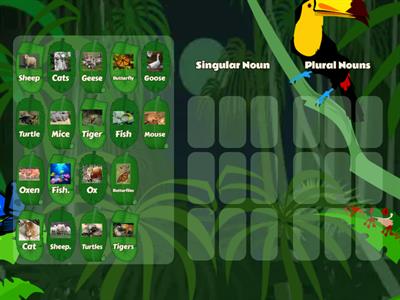 Animals Singular and plural nouns - Recursos didácticos
