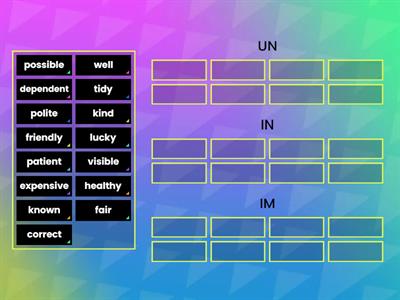 Word formation prefixes dis un in im ir il non - Учебные ресурсы