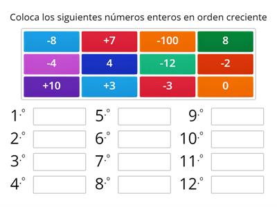 Operaciones números enteros - Recursos didácticos