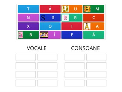 Vocale și consoane - Resurse didactice