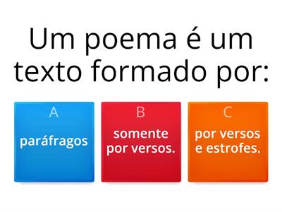 Poema Estrofe e verso - Recursos de ensino