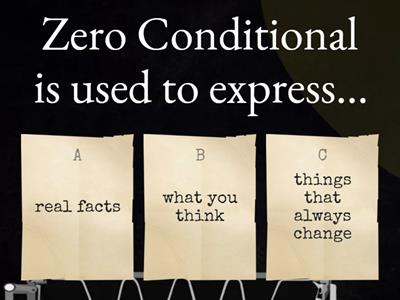 Zero conditional - Teaching resources