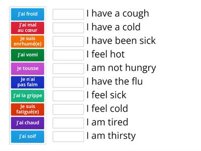 Je suis malade - Teaching resources