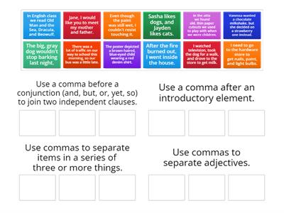 Commas - Teaching resources