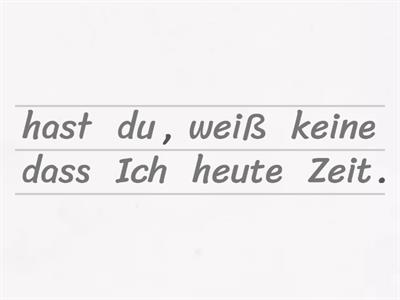 A2 dass sätze - Unterrichtsmaterialien