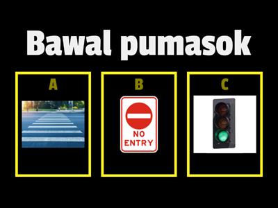 Mga simbolo sa kalsada - Aktibidad sa pagtuturo