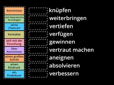 Nomen verb verbindung - Unterrichtsmaterialien