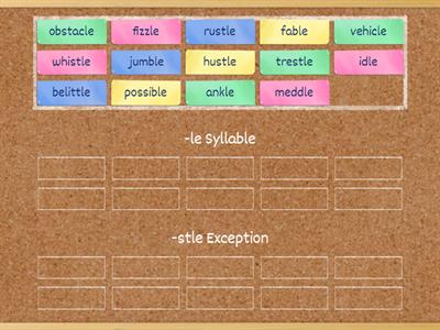 Consonant le and stle - Teaching resources