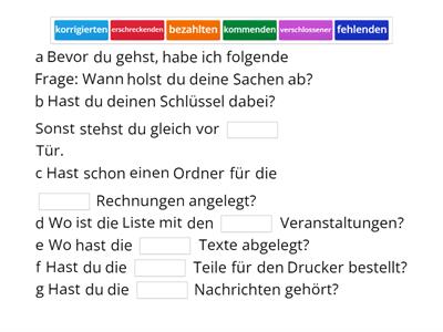 Partizip perfekt - Teaching resources