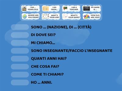 Italiano Mi presento - Risorse didattiche
