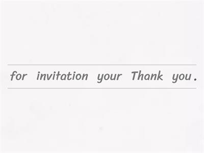 Invitation - Teaching resources