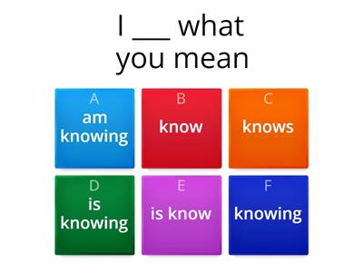 Simple present vs progressive - Teaching resources