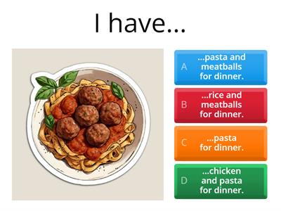 Vocabulary Food - Recursos didácticos